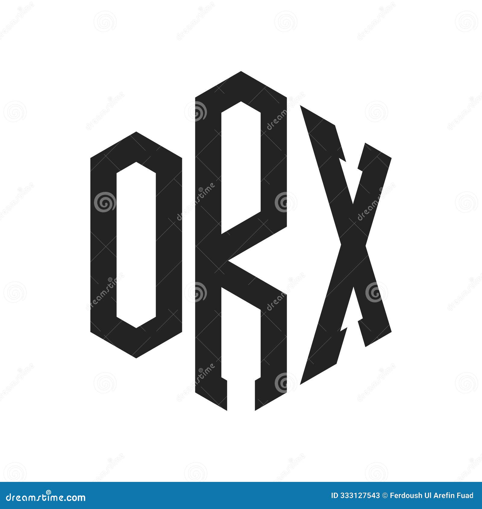 ORX Logo Design. Initial Letter ORX Monogram Logo Using Hexagon Shape ...