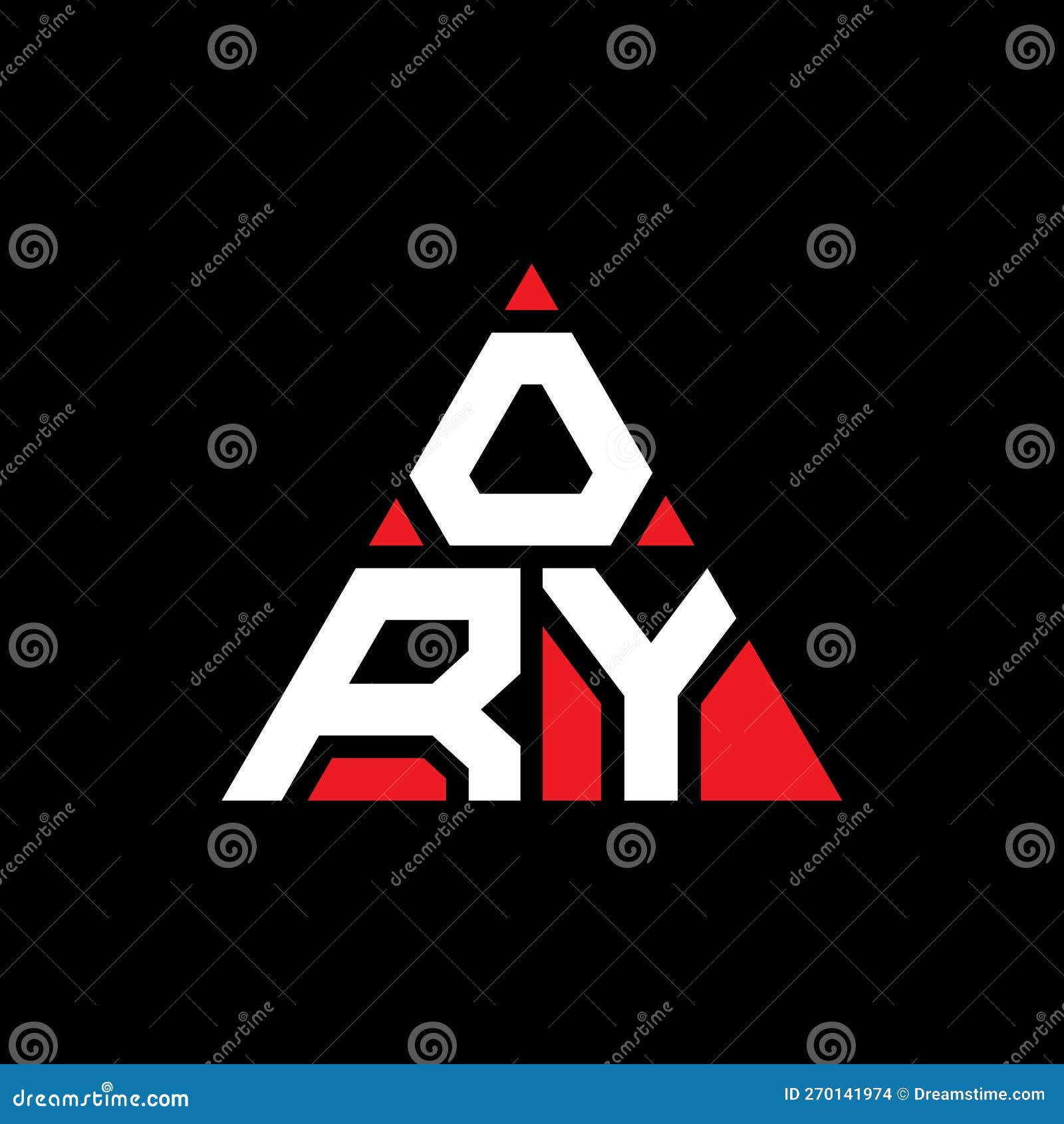 ORY Triangle Letter Logo Design with Triangle Shape. ORY Triangle Logo ...