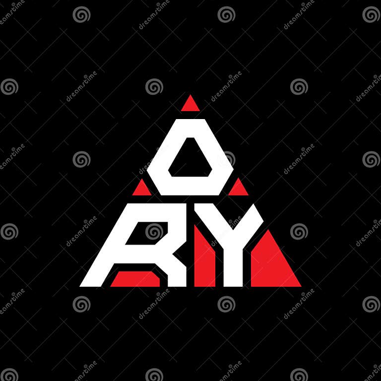 ORY Triangle Letter Logo Design with Triangle Shape. ORY Triangle Logo ...