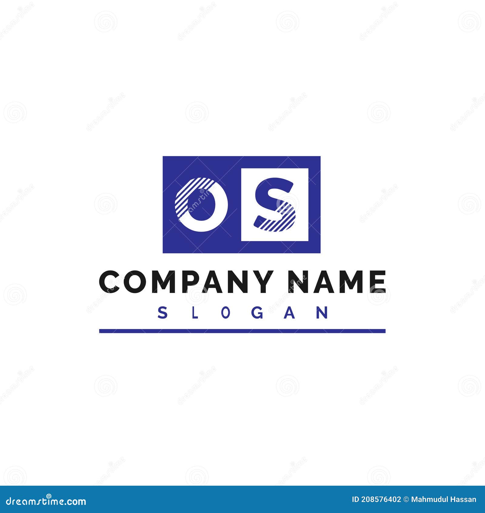 OS Logo Design. OS Letter Logo Vector Illustration - Vector Stock ...