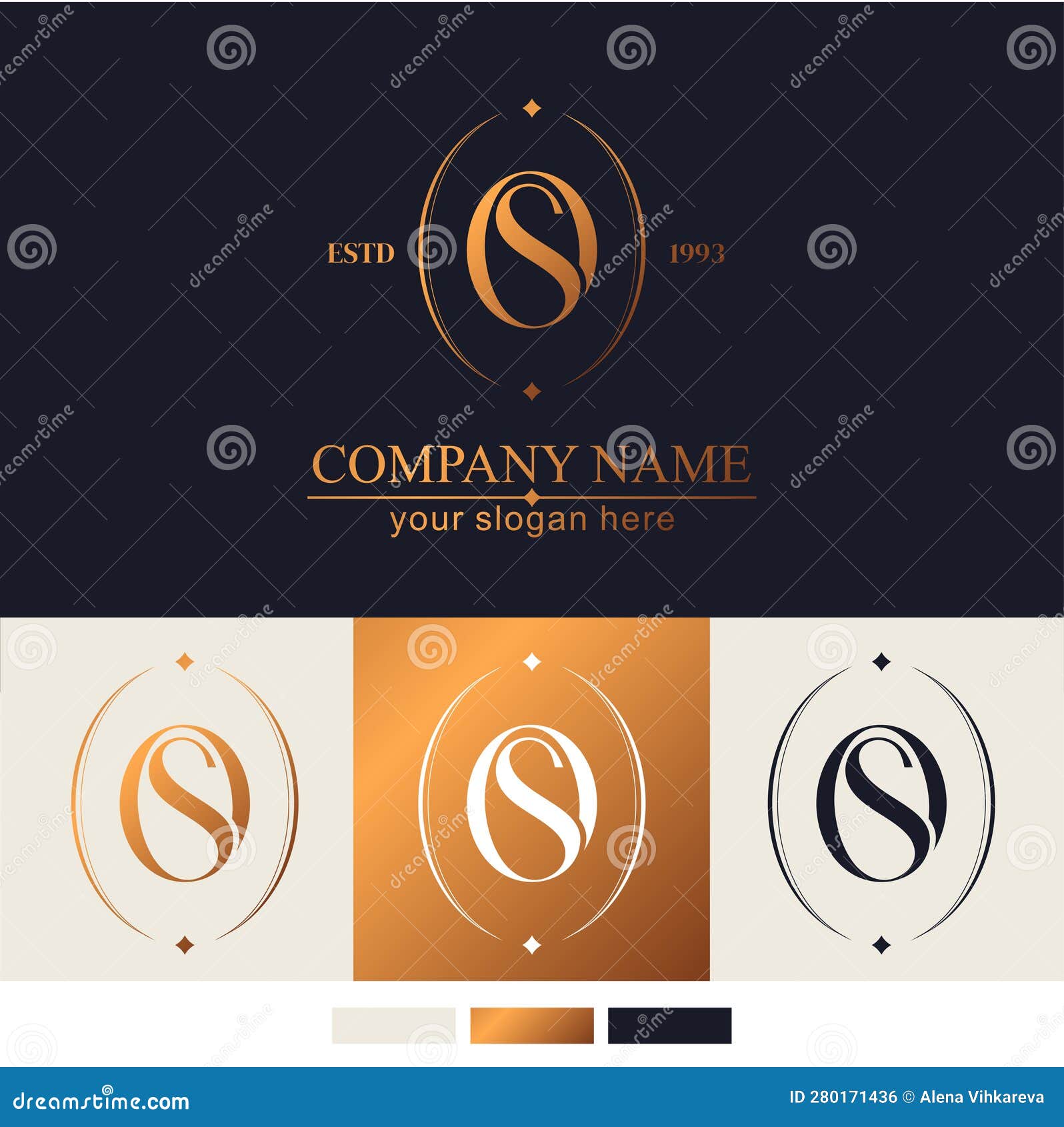 OS Logo or so Monogram. OS Letter Logo Template Elements. Personal ...