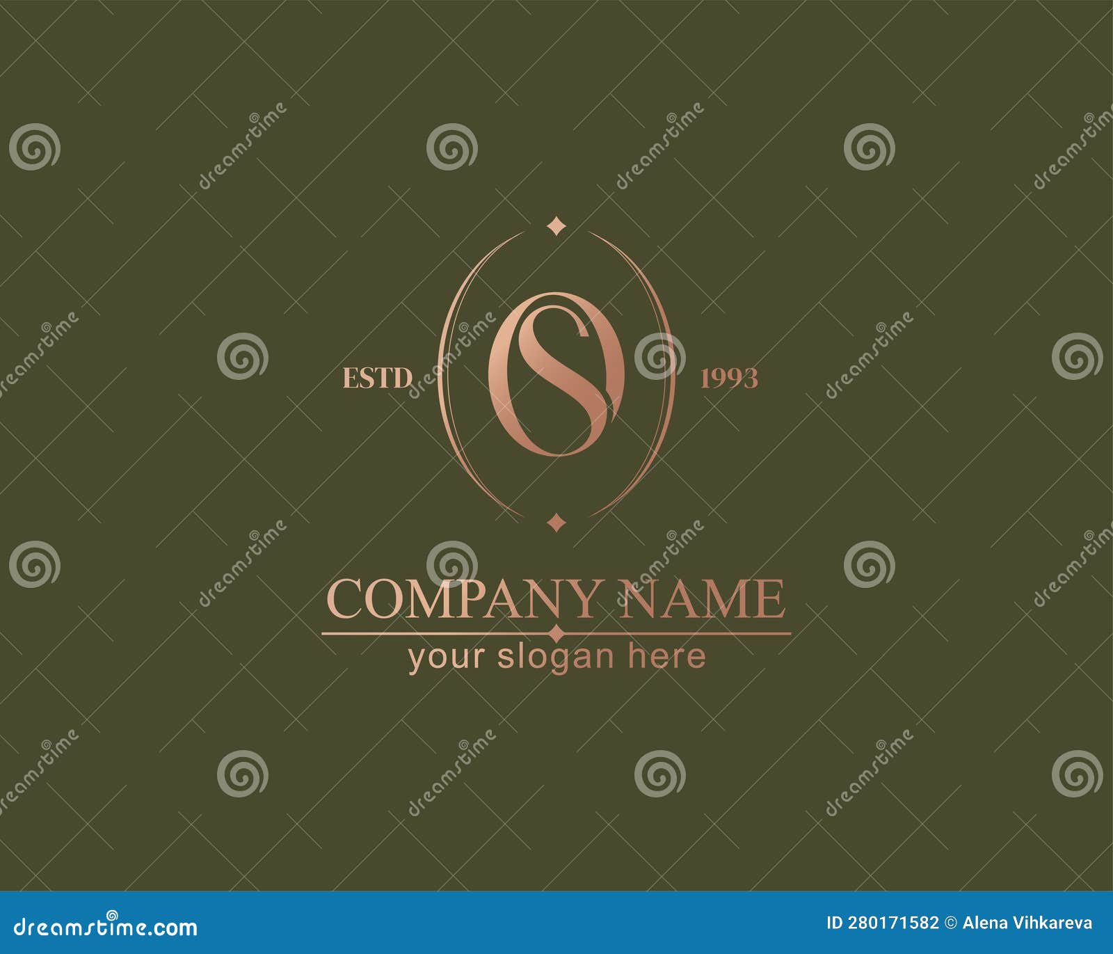 OS Logo or so Monogram. OS Letter Logo Template Elements. Personal ...
