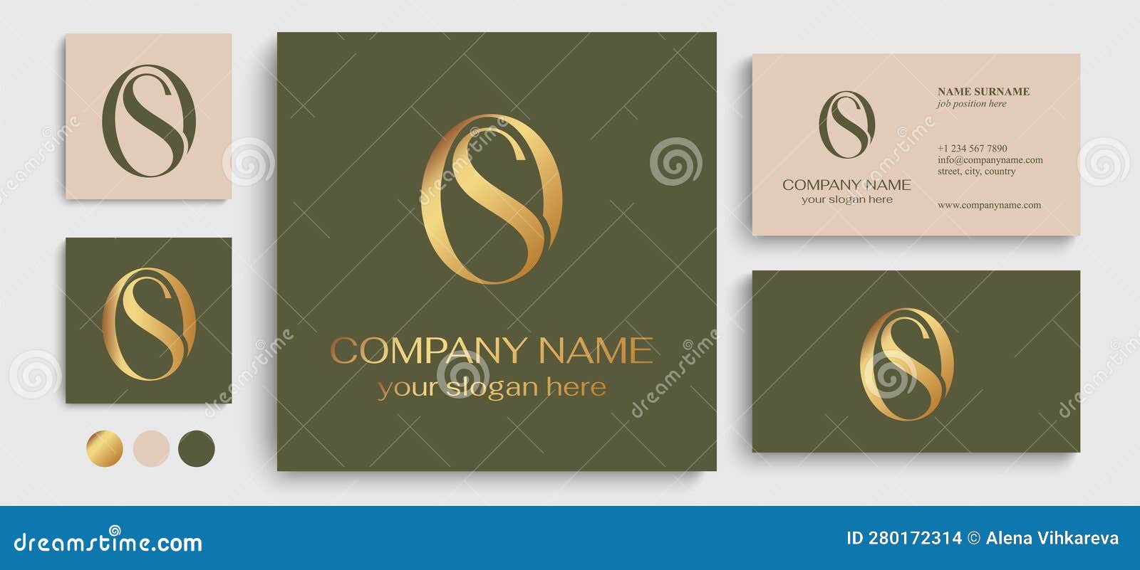 OS Logo or so Monogram. OS Letter Logo Template Elements. Personal ...