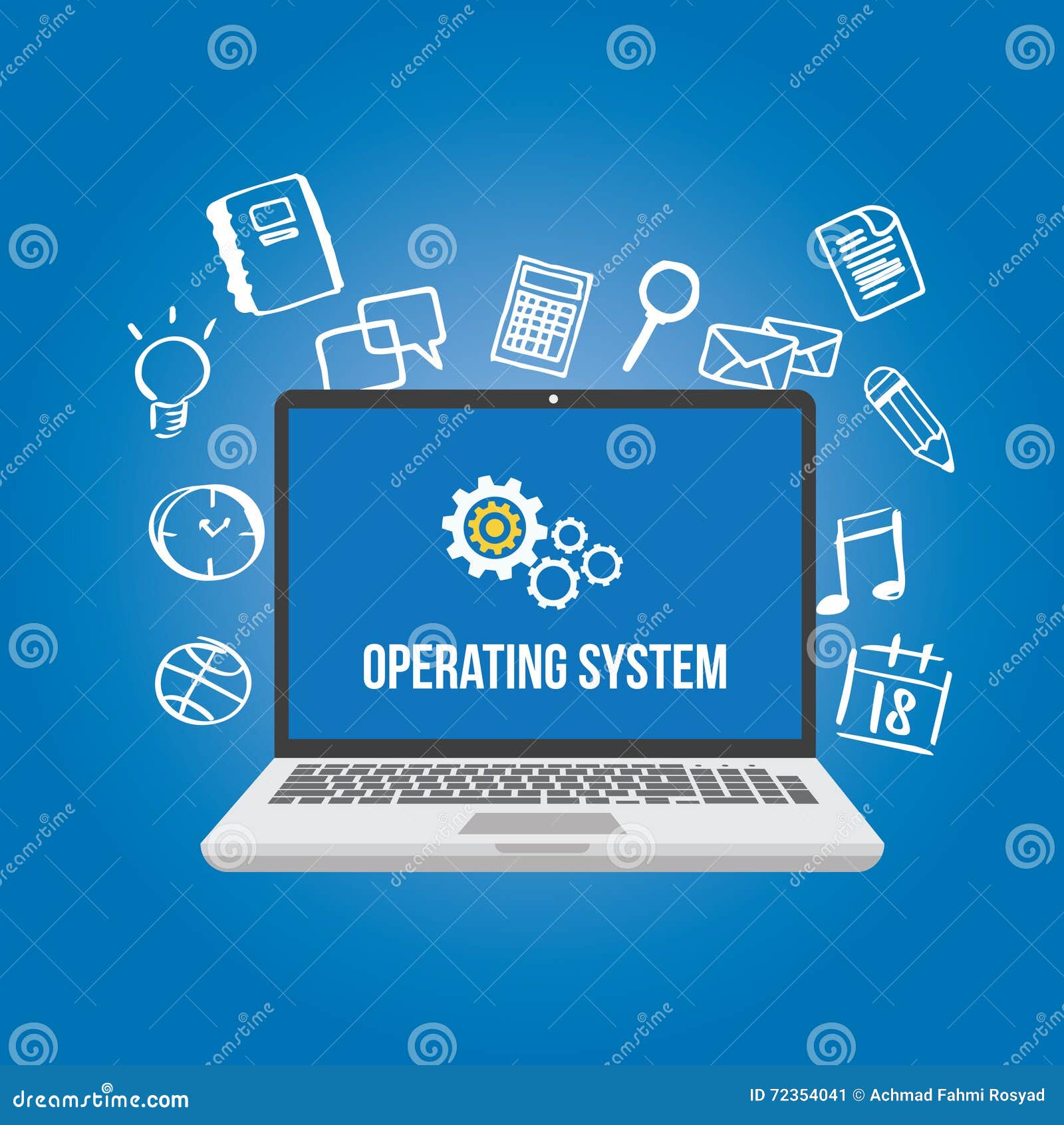 Os Operating System Software Computer Laptop Screen Gear Icon Stock ... Os Operating System Software Computer Laptop Screen Gear Icon Stock ...