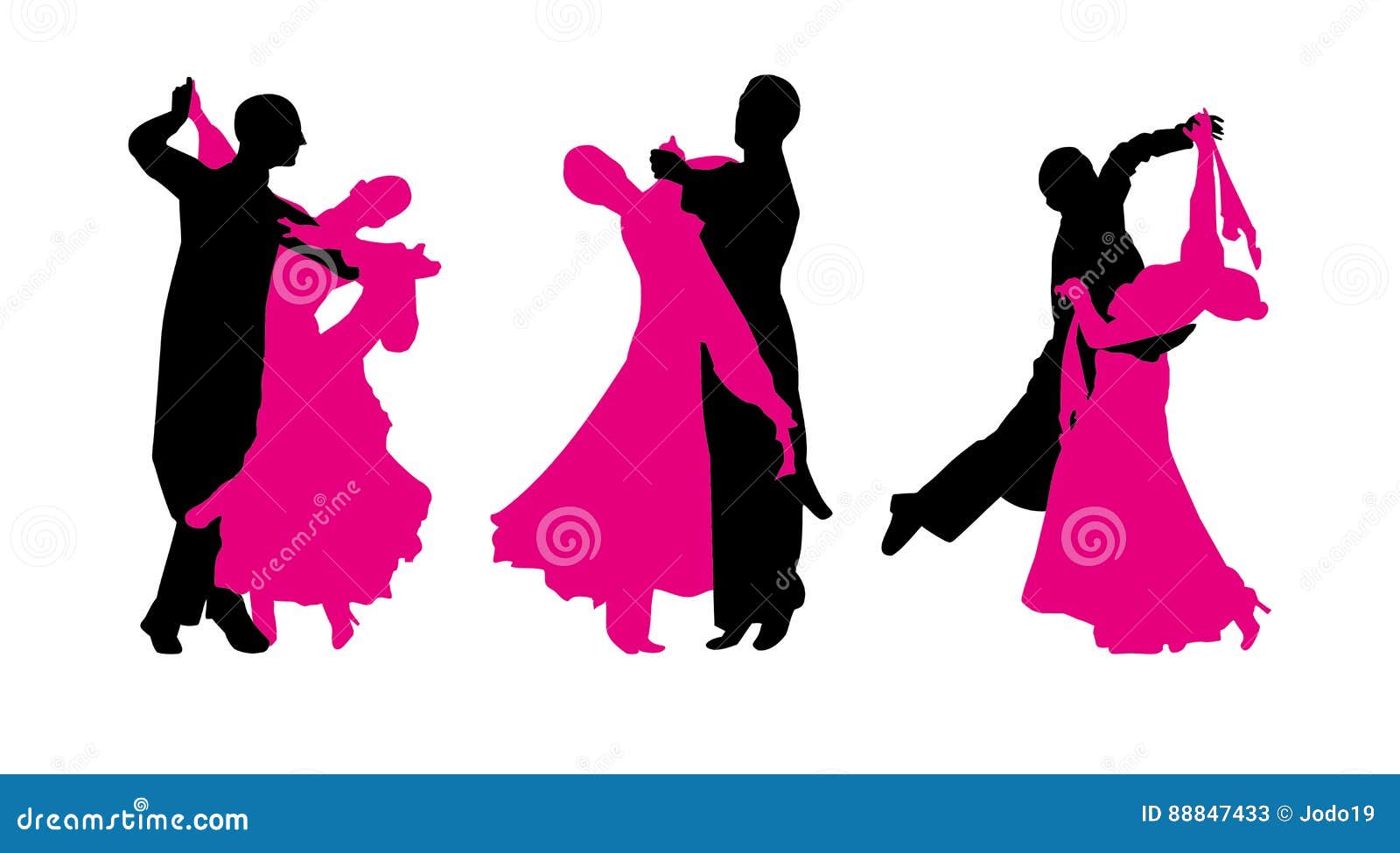 Os Pares Estão Dançando a Valsa Ilustração do Vetor - Ilustração de ...