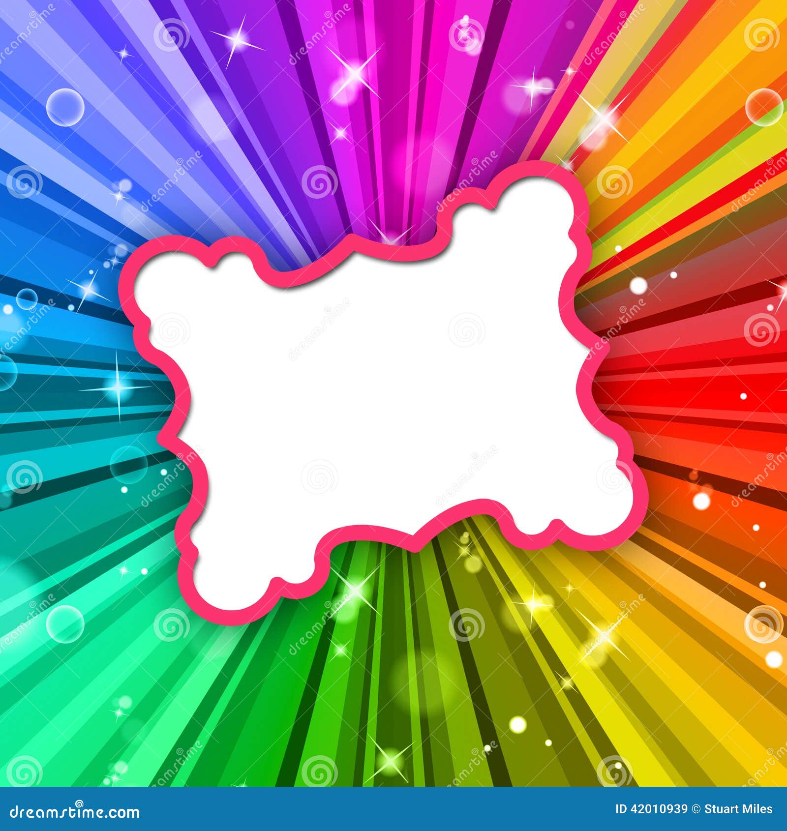 Os Raios Colorem Representam a Cor Do Quadro E Irradiam Ilustração ...