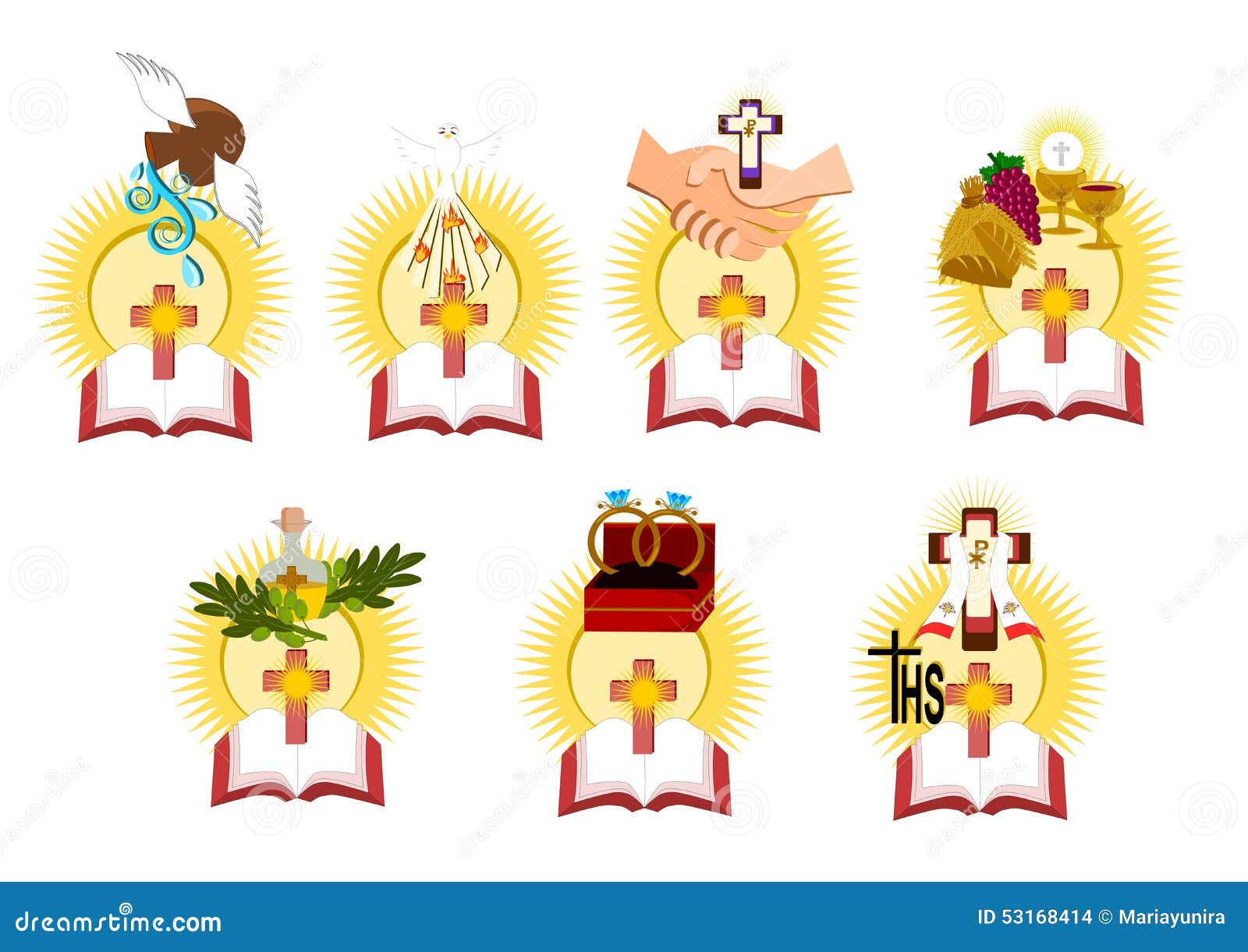 Os Sete Sacramentos Ilustração Stock - Imagem: 53168414