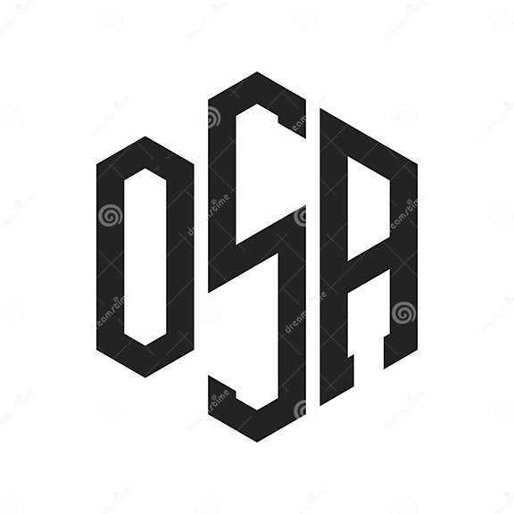 OSA Logo Design. Initial Letter OSA Monogram Logo Using Hexagon Shape ...