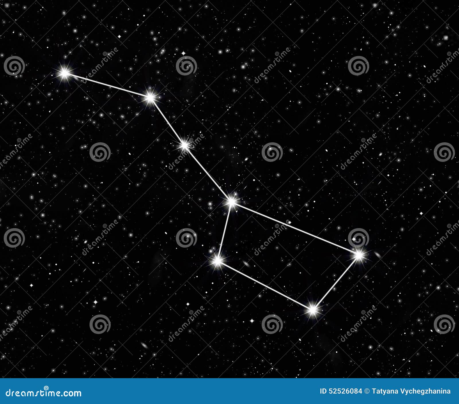 Osa Mayor De La Constelación Stock de ilustración - Ilustración de ...