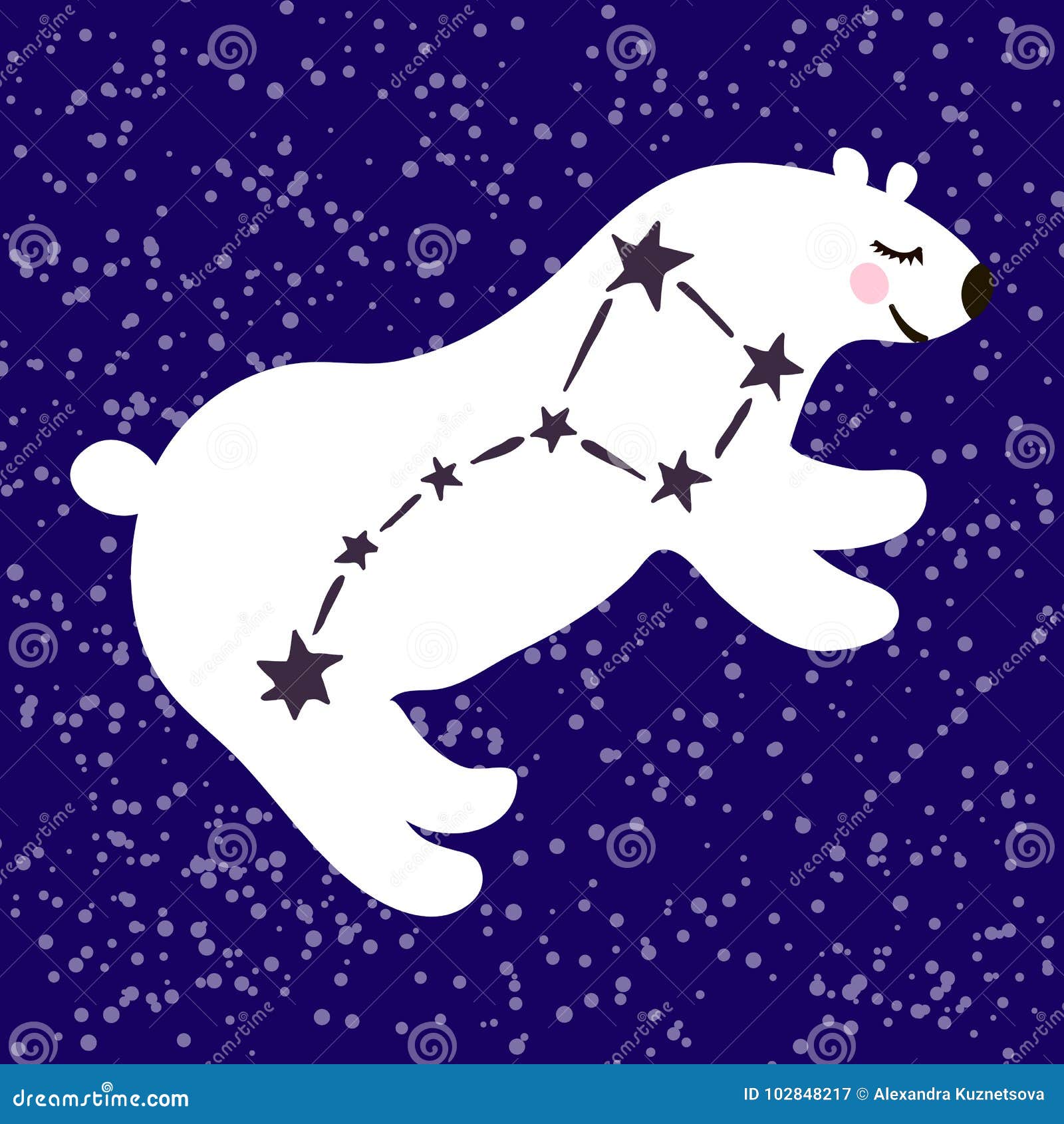 Osa Mayor en el cielo stock de ilustración. Ilustración de universo ...
