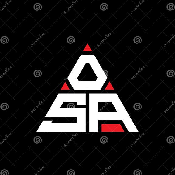 OSA Triangle Letter Logo Design with Triangle Shape. OSA Triangle Logo ...