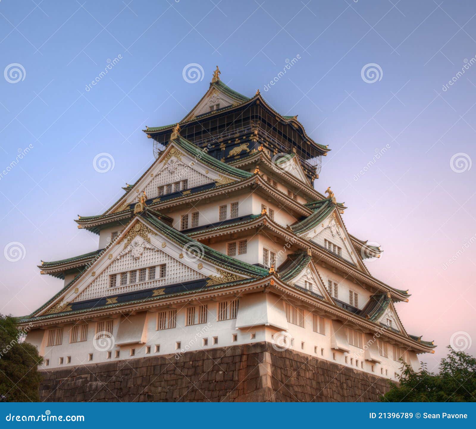 Osaka Castle stock image. Image of scene, landmark, orient - 21396789