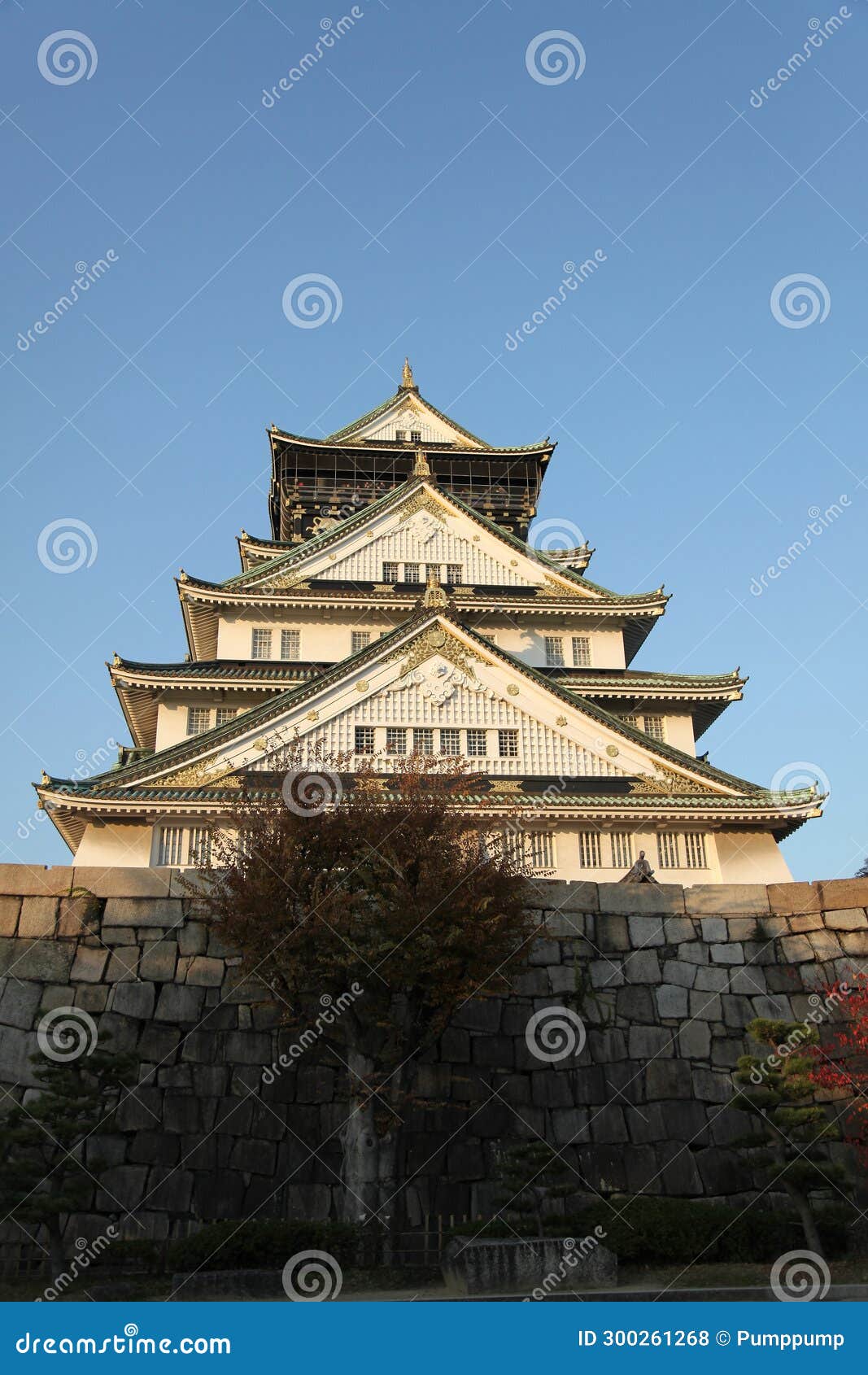 The Osaka Castle in the Big Castle and Most Famous in Osaka Japan Stock ...