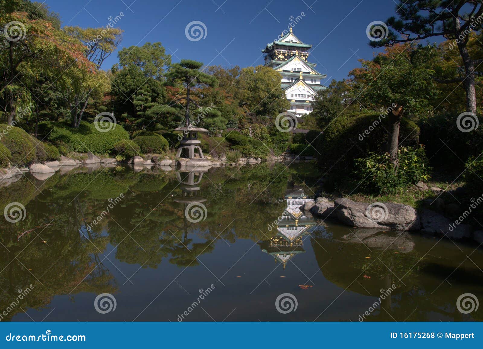 Osaka castle and garden stock photo. Image of japan, cityscape - 16175268