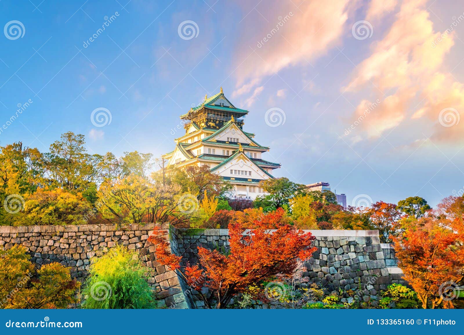 Osaka Castle in Osaka, Japan Stock Photo - Image of asian, beautiful ...
