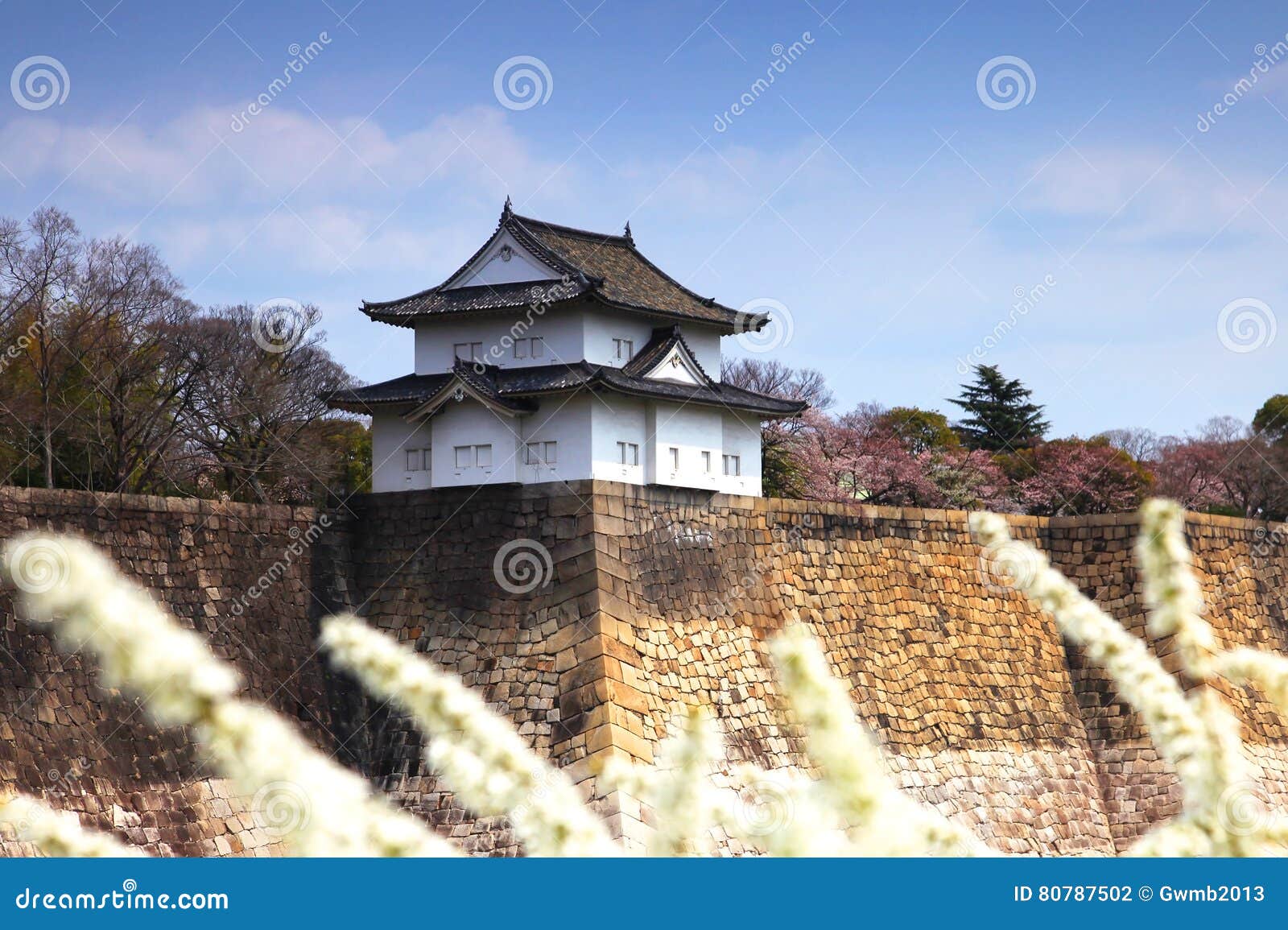 OSAKA CASTLE MOAT WALL, JAPAN Stock Photo - Image of feudal, history ...
