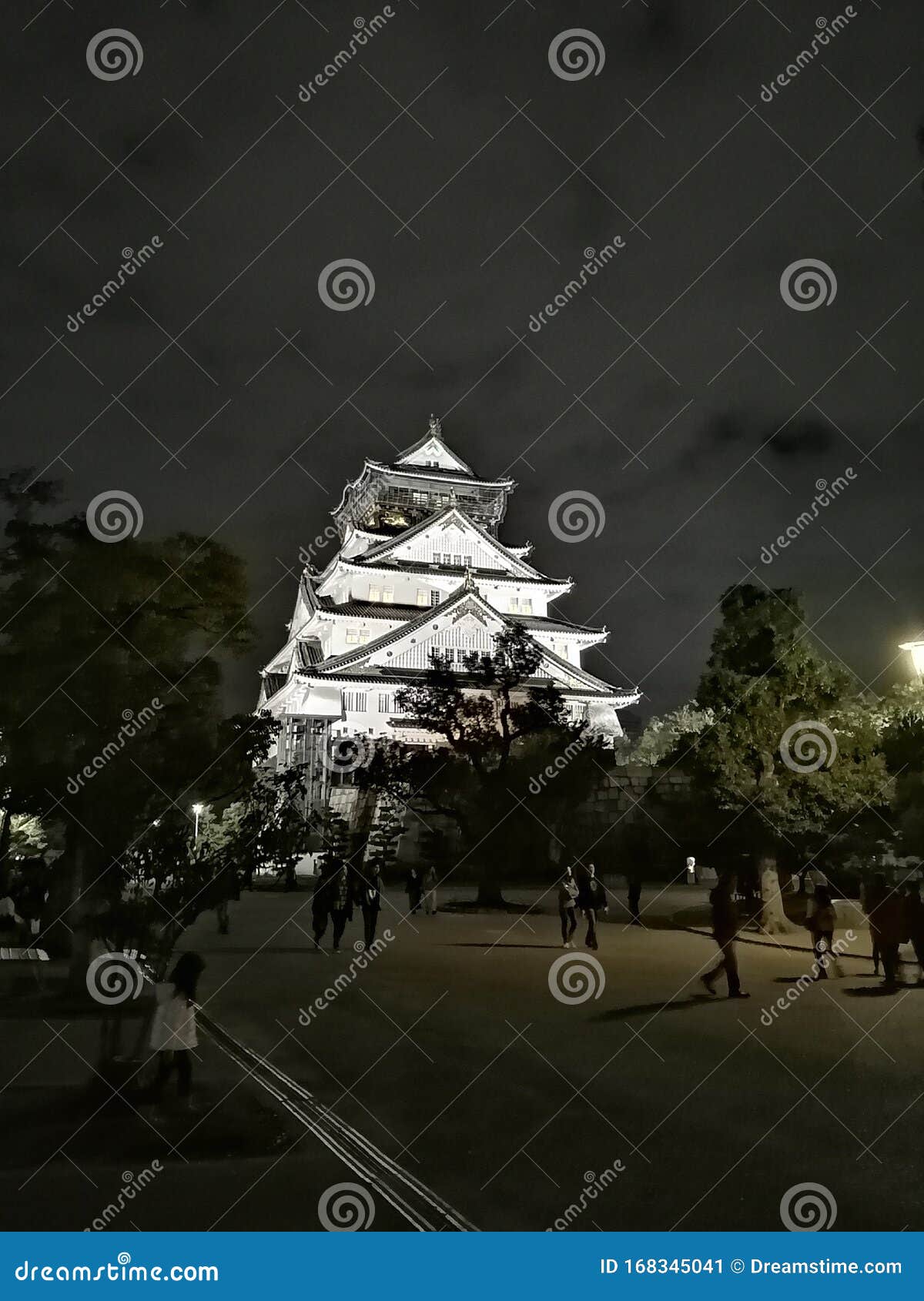 Osaka Castle Night editorial photo. Image of osaka, night - 168345041