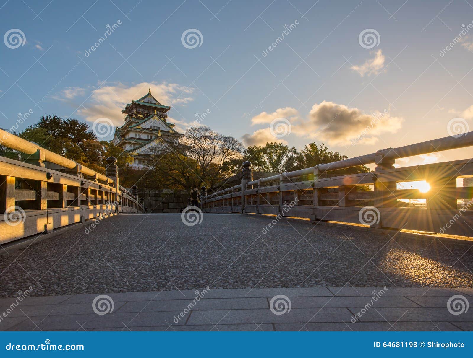 Old Castle In Japan. Matsumoto Castle Against Sunset Sky In Nagono City ...