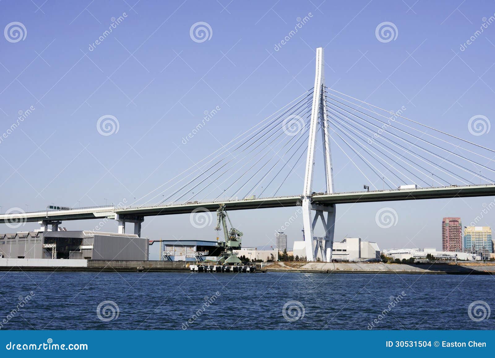 Osaka Harbor Bridge stock photo. Image of asia, architecture - 30531504