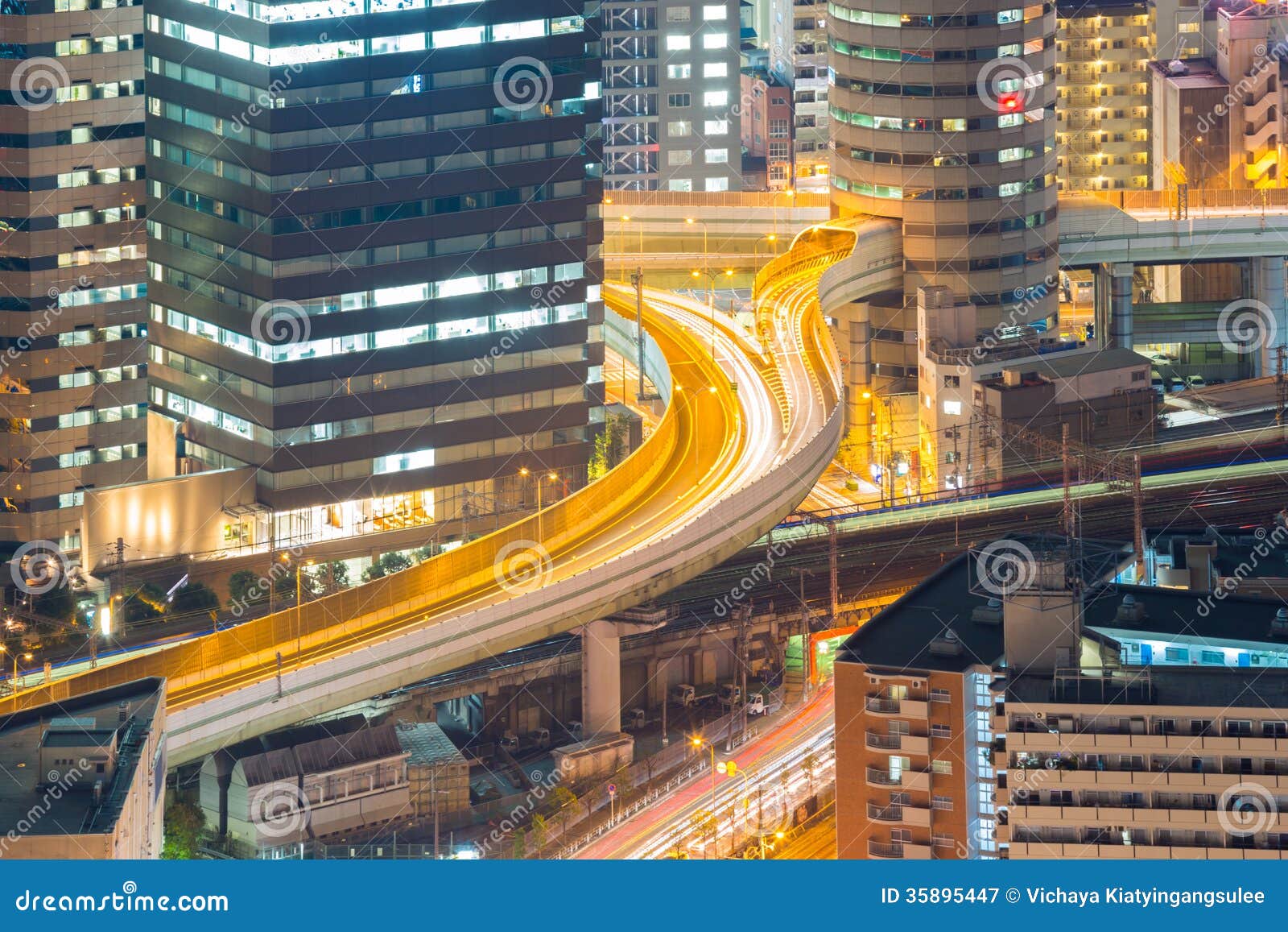 Osaka Highway stock image. Image of downtown, industry - 35895447