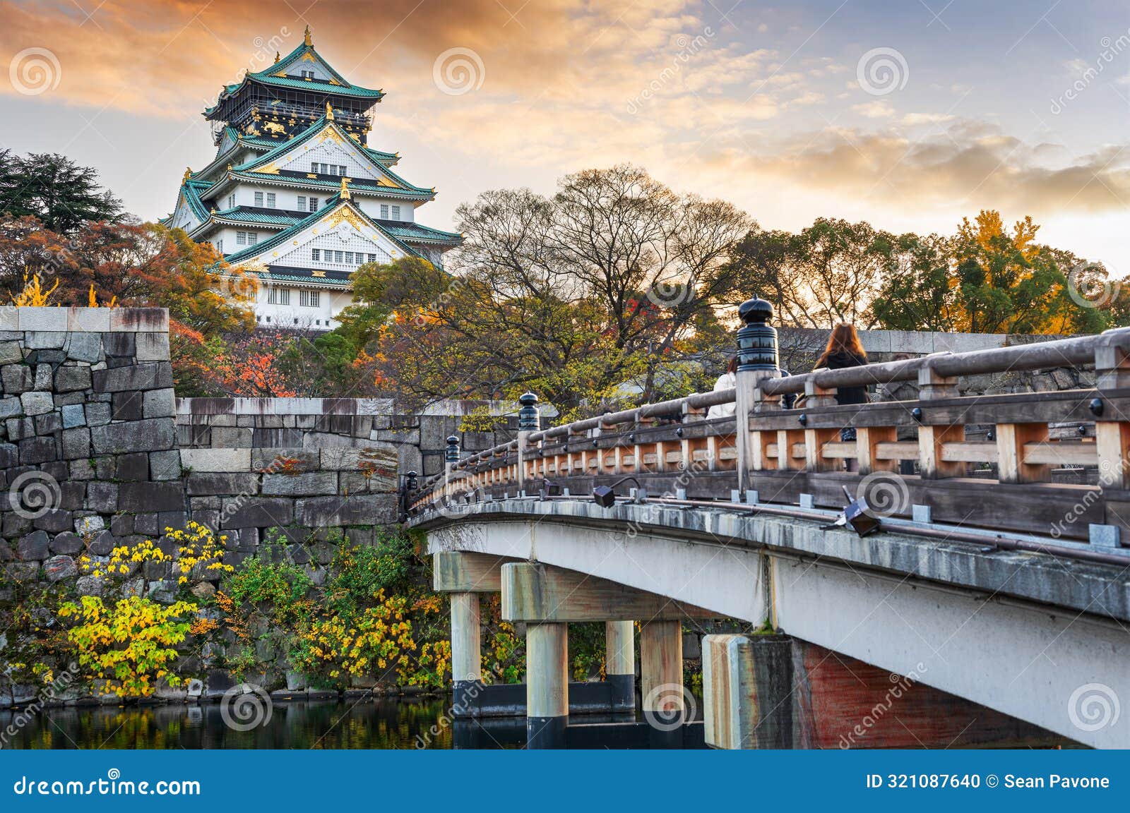 Osaka, Japan at Osaka Castle in Autumn Stock Photo - Image of location ...