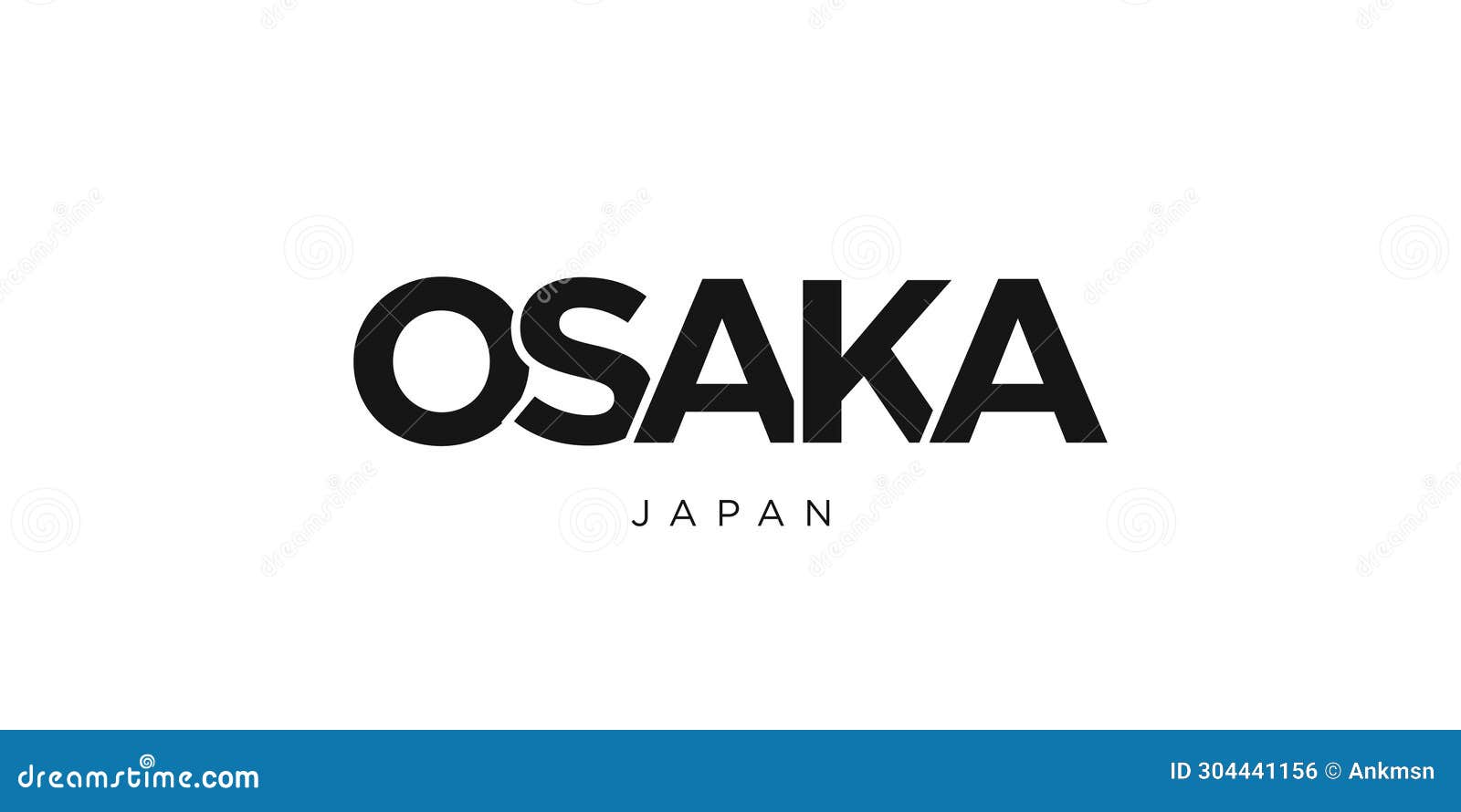 Osaka in the Japan Emblem. the Design Features a Geometric Style ...
