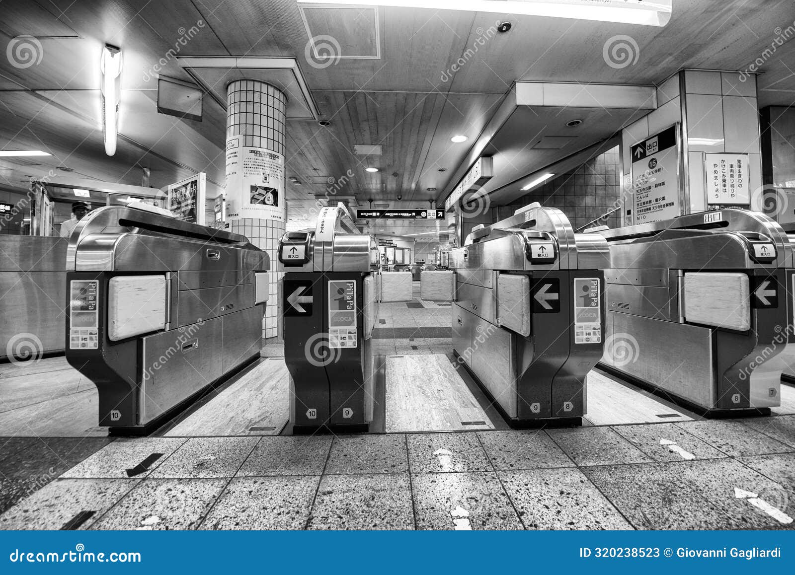Osaka, Japan - May 26, 2016: Interior of Subway Train Station Editorial ...