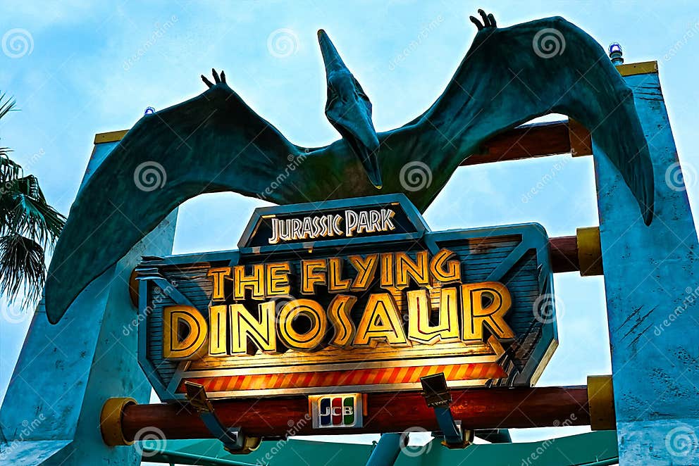 Jurassic Park Flying Dinosaur Entrance Editorial Stock Image Image Of Geologist Jeff 257765154