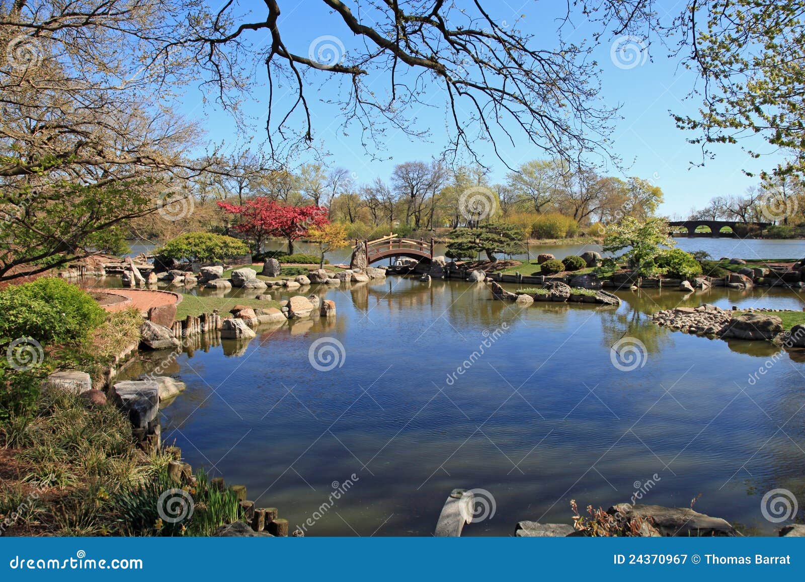 Osaka Japanese Garden stock image. Image of spring, chicago - 24370967