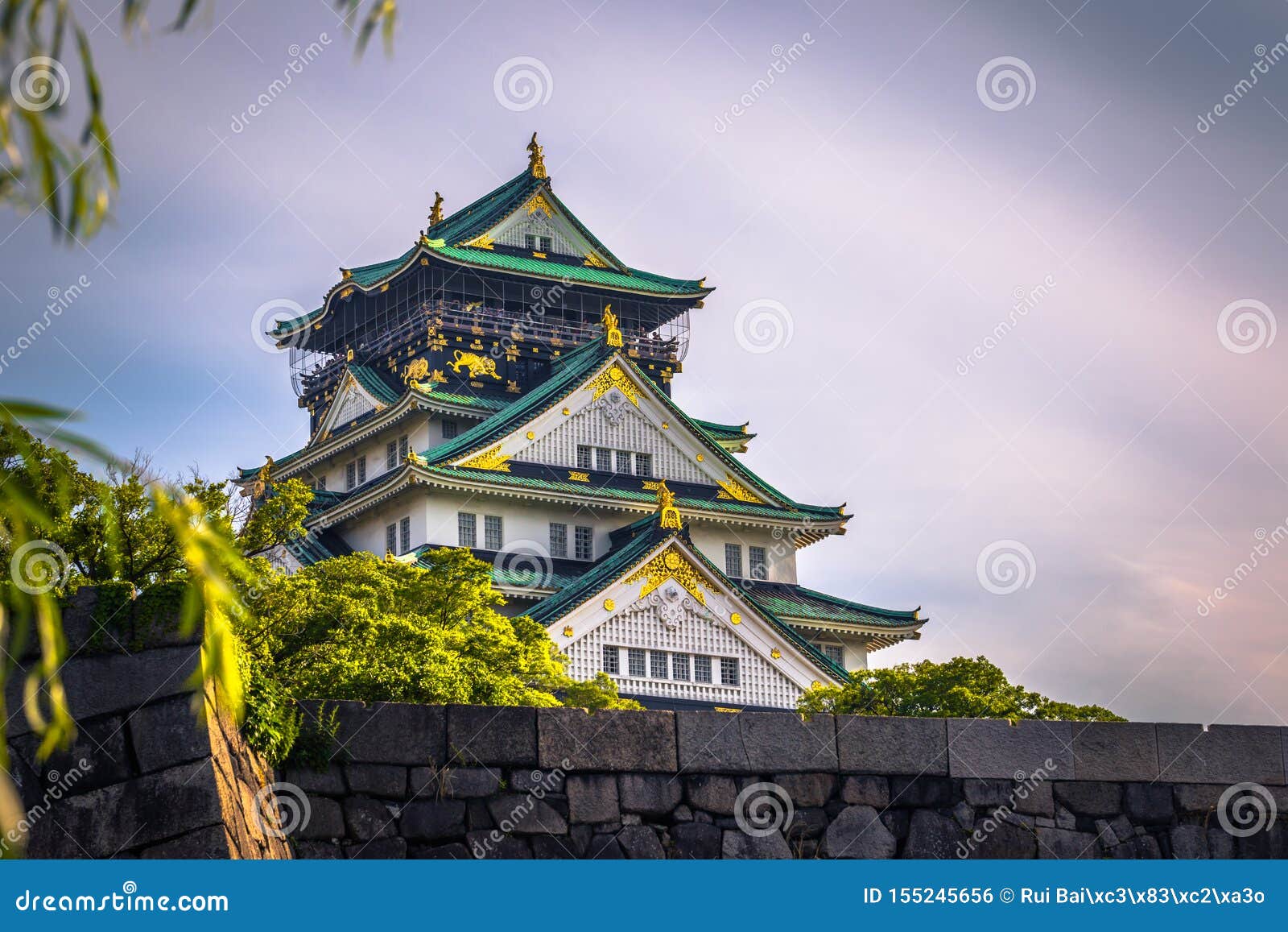 Osaka - June 01, 2019: Castle of Osaka in Osaka, Japan Stock Photo ...
