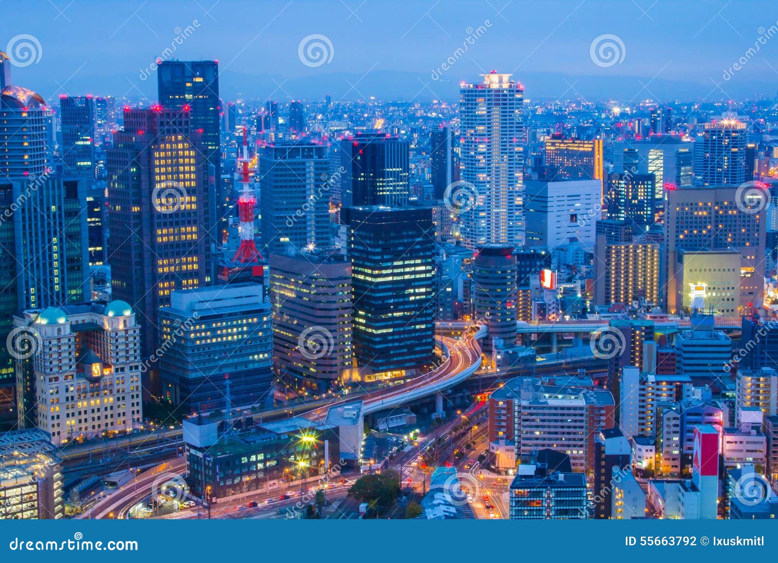 Osaka Skyline View from Umeda Sky Tower in Japan Editorial Photography ...