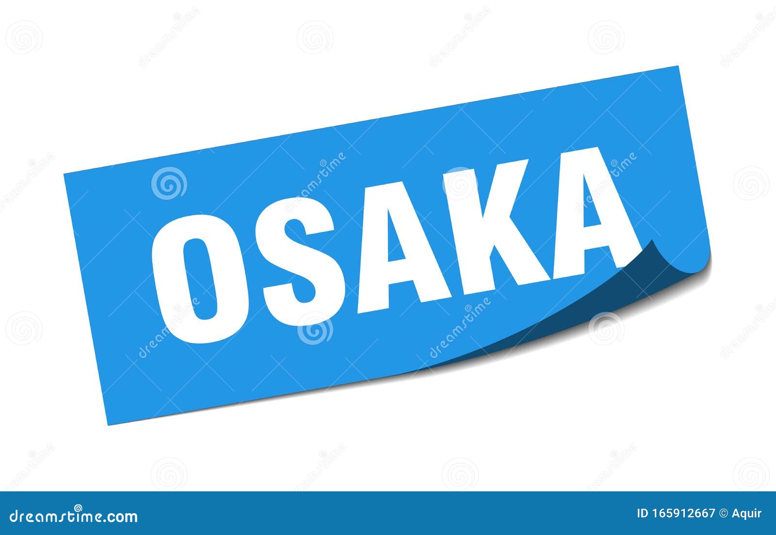 Osaka Sticker. Osaka Square Peeler Sign Stock Vector - Illustration of ...