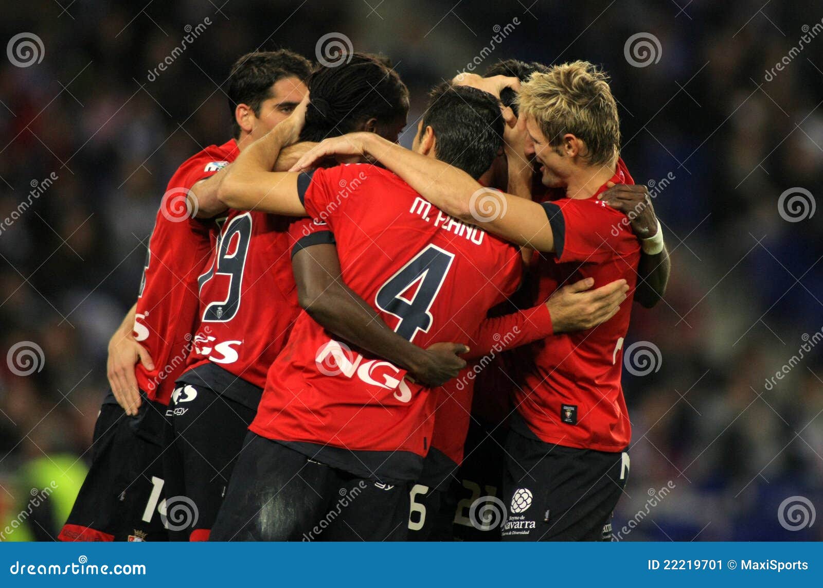 Osasuna Players Celebrating Goal Editorial Photo - Image of football ...