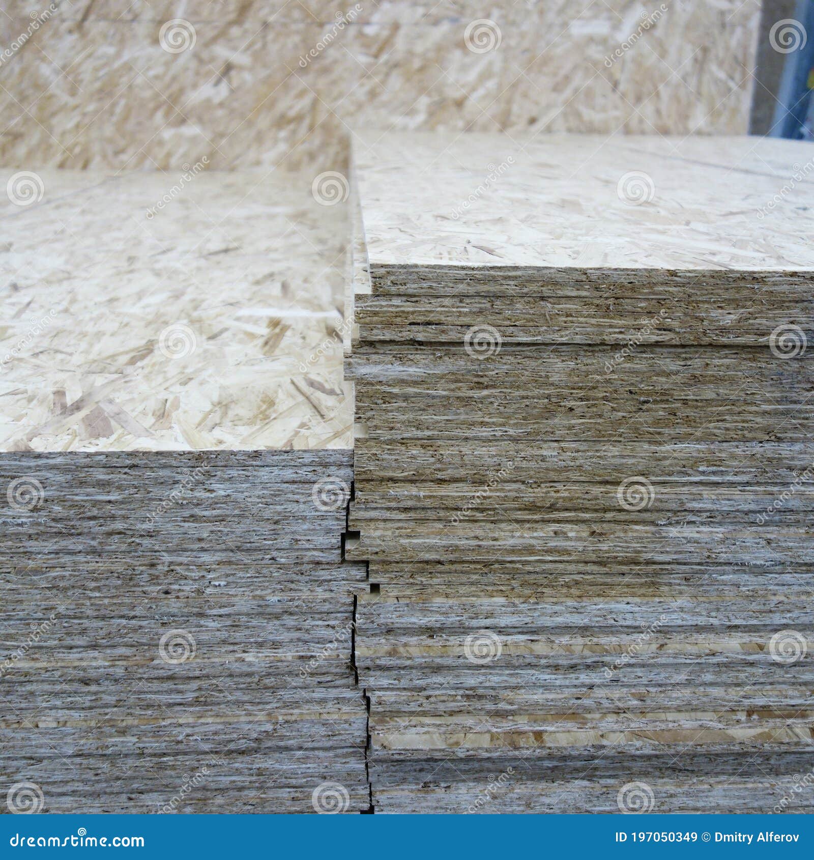 OSB Background, Dense, Seamless Surface. OSB Sheets are Stacked in a ...