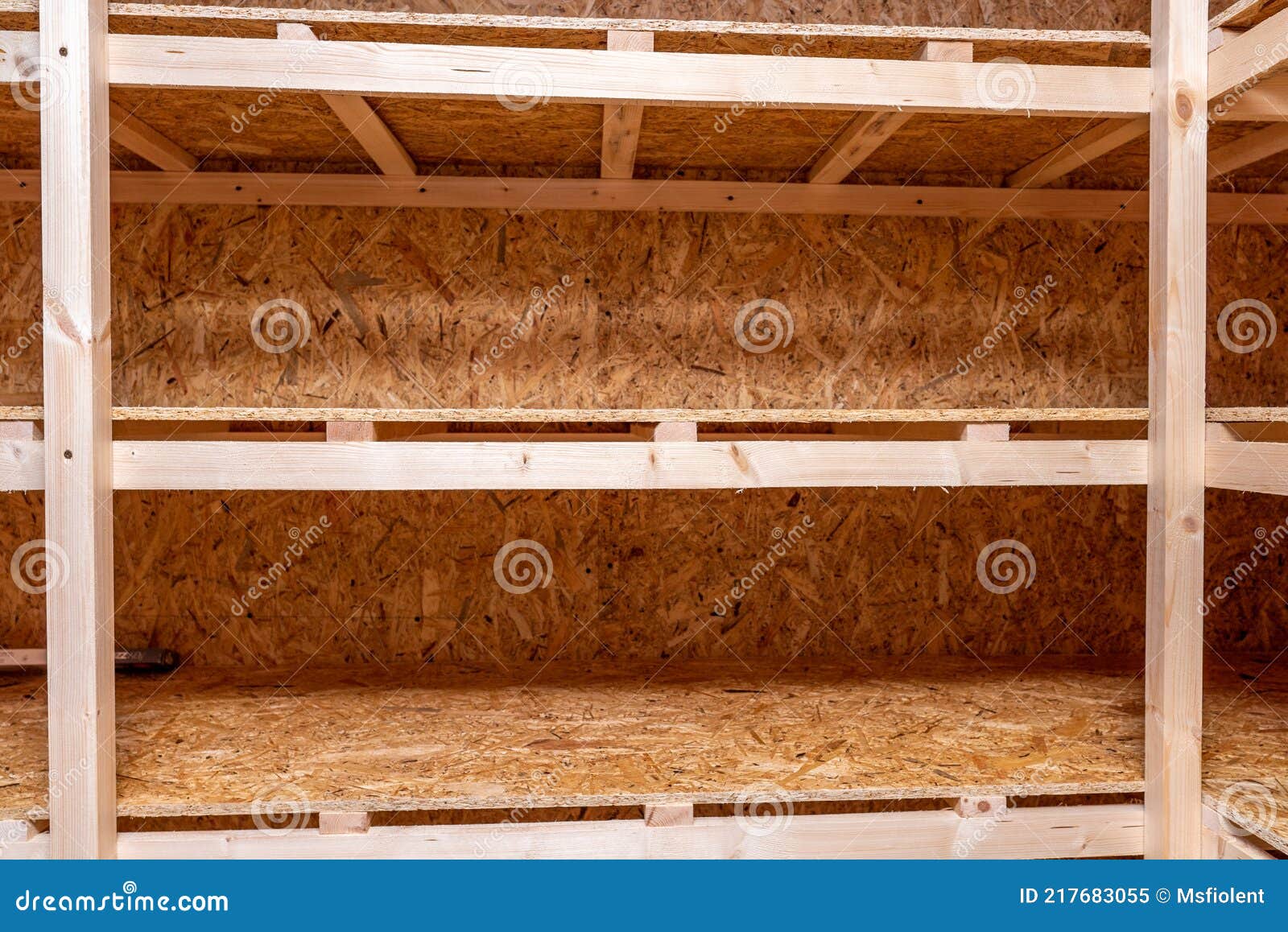 OSB Racks, Shelves are Designed for Storing Things. Dressing Room in ...
