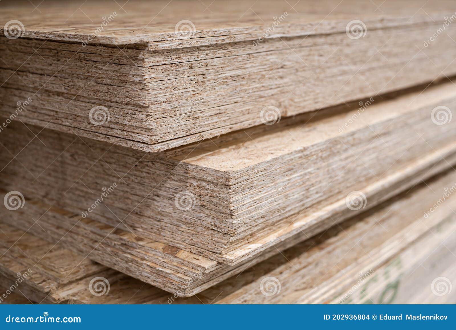 OSB Sheets are Stacked in a Hardware Store. the Building Material is ...