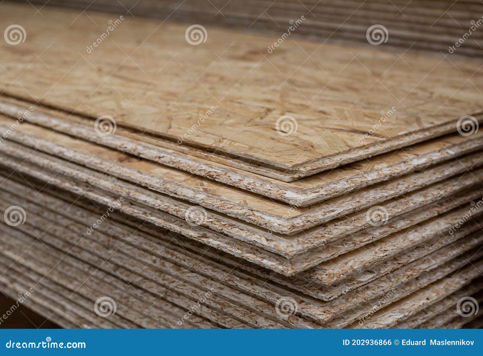 OSB Sheets are Stacked in a Hardware Store. the Building Material is ...