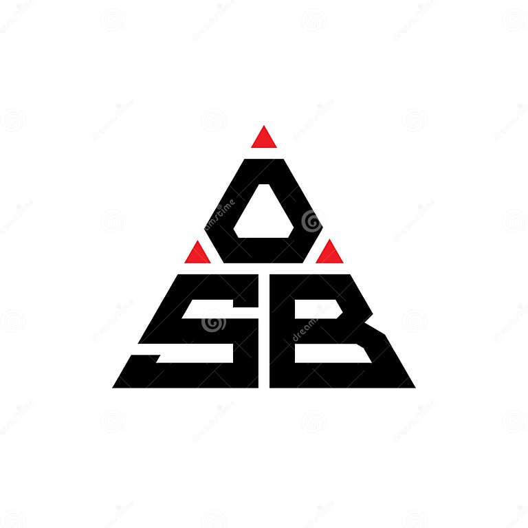 OSB Triangle Letter Logo Design with Triangle Shape. OSB Triangle Logo ...