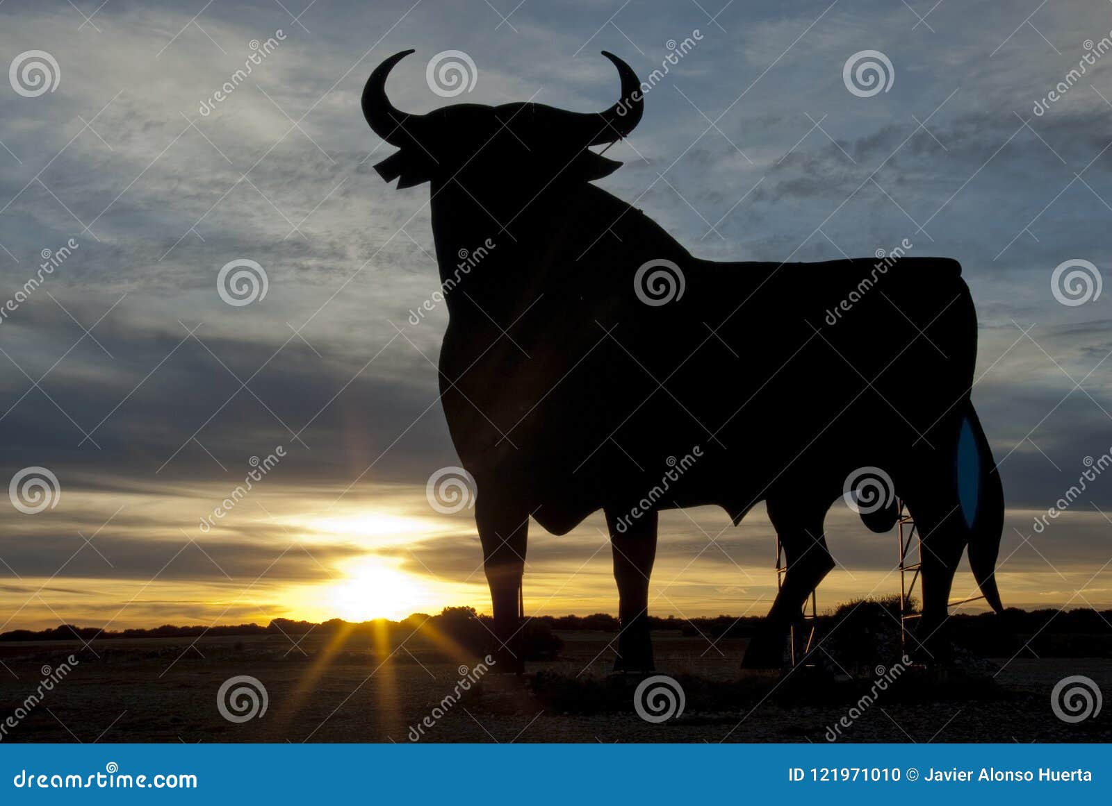 Osborne Bull at Sunset, Spain Stock Photo - Image of flamenco, nigra ...