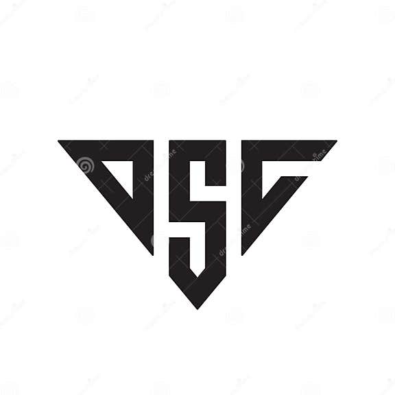 OSC or DSC Abstract Letters Logo Monogram, Triangle Logo Isolated on ...