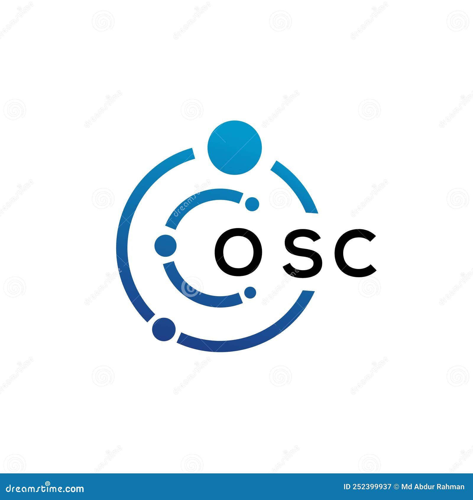 OSC Letter Technology Logo Design on White Background. OSC Creative ...