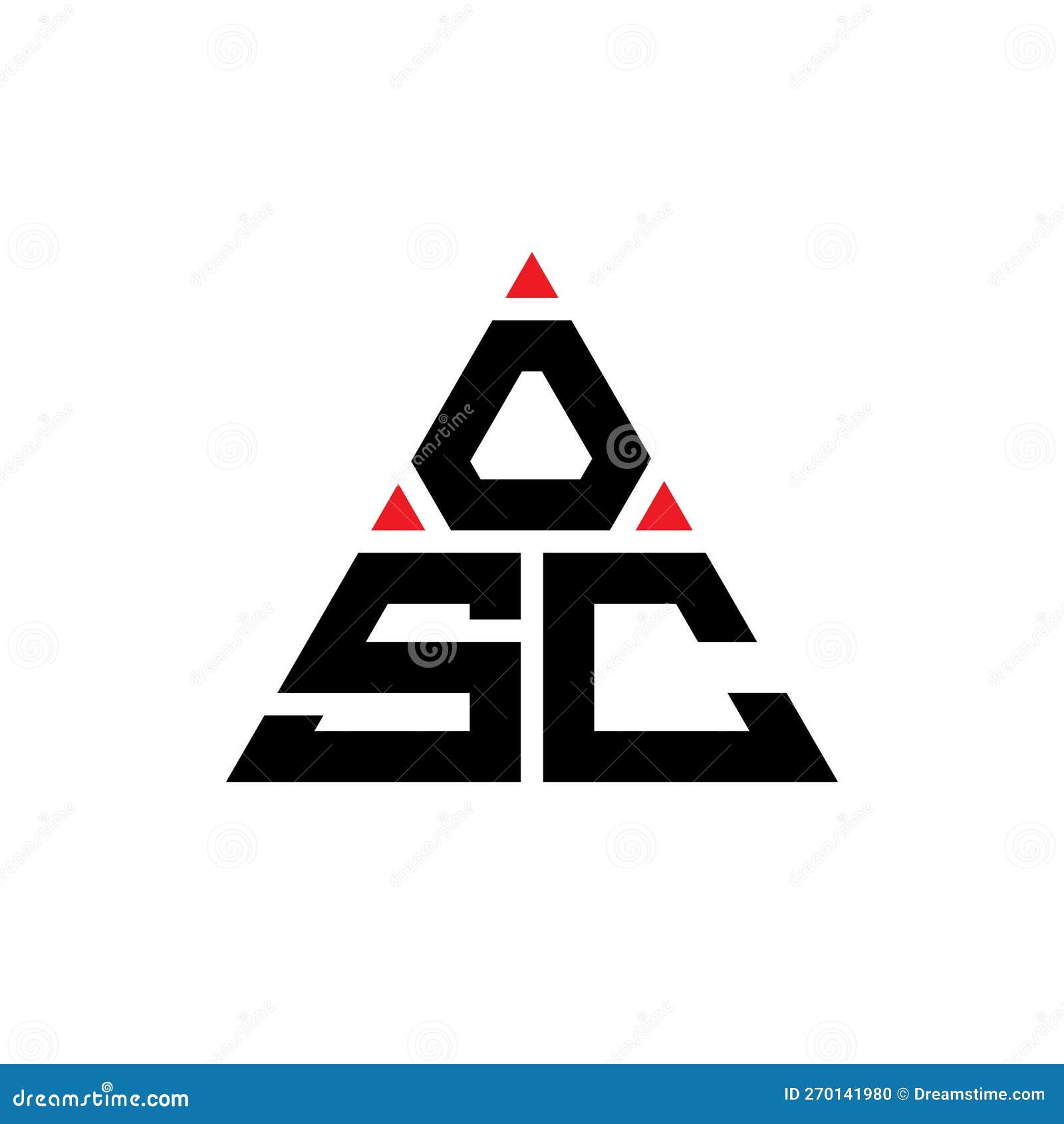 OSC Triangle Letter Logo Design with Triangle Shape. OSC Triangle Logo ...