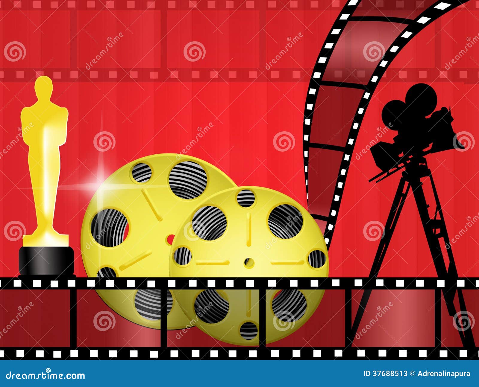 Oscar awards stock illustration. Illustration of symbol - 37688513