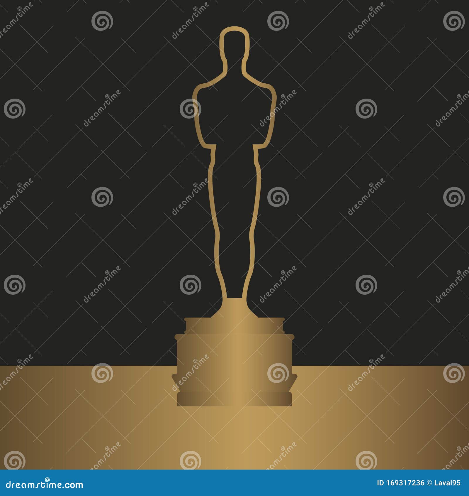 Oscar Figurine, Golden Award, Vector Editorial Photo - Illustration of ...