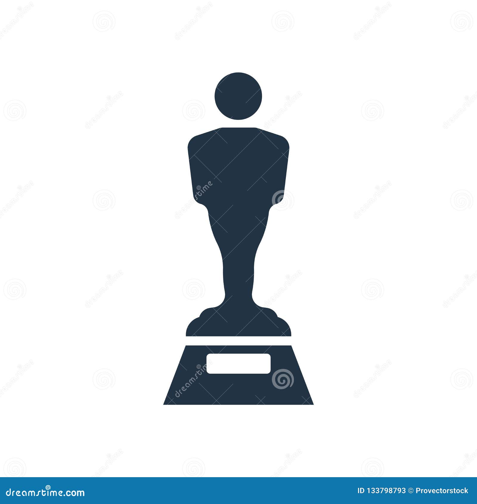 Oscar Icon Sign And Symbol Isolated On White Background Royalty-Free ...