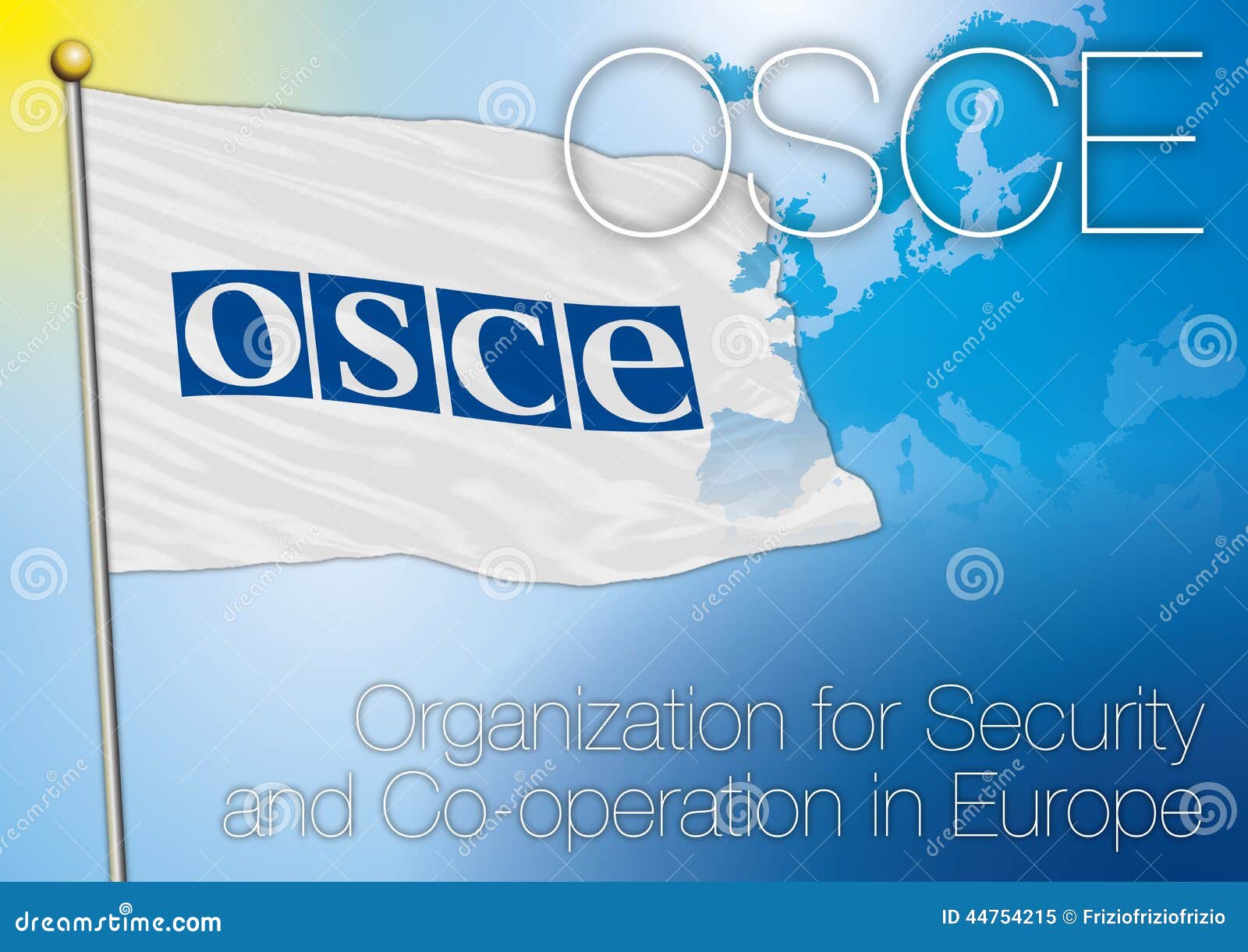 Osce flag stock vector. Illustration of europe, symbol - 44754215