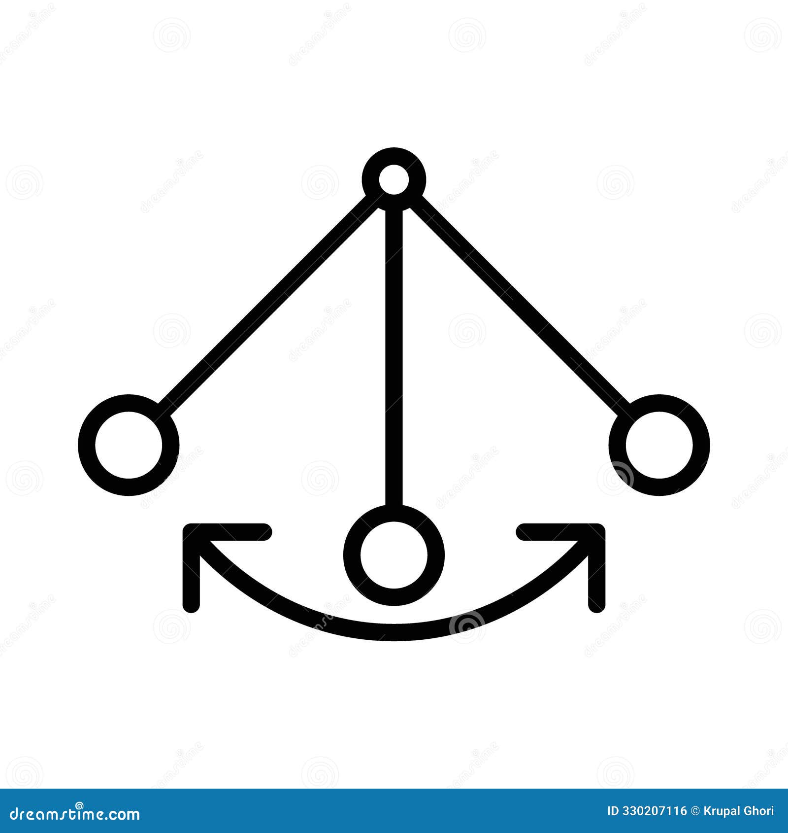 Oscillation Icon Black And White Vector Outline Sign | CartoonDealer ...