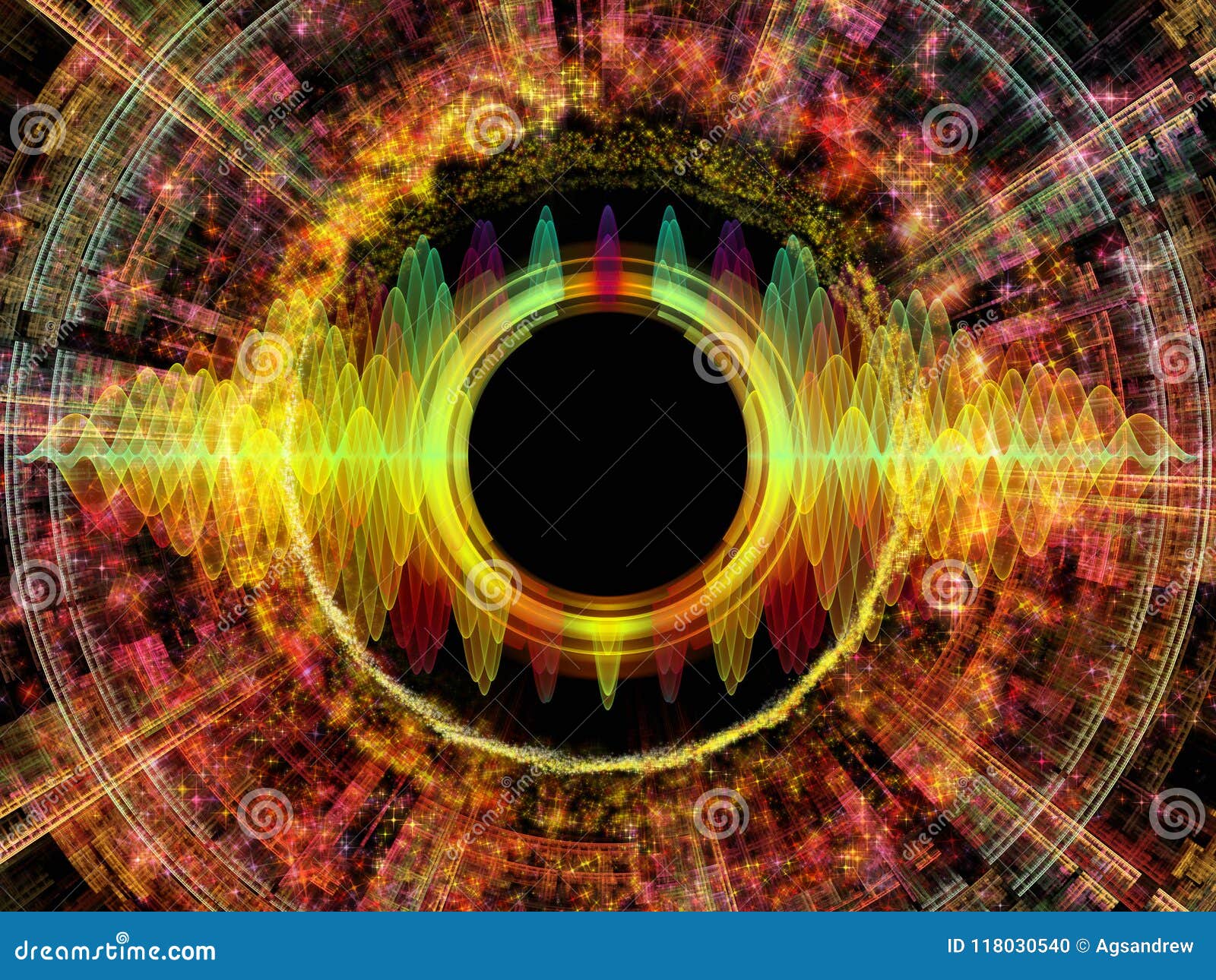 Oscillazione Radiale Concettuale Illustrazione di Stock - Illustrazione ...