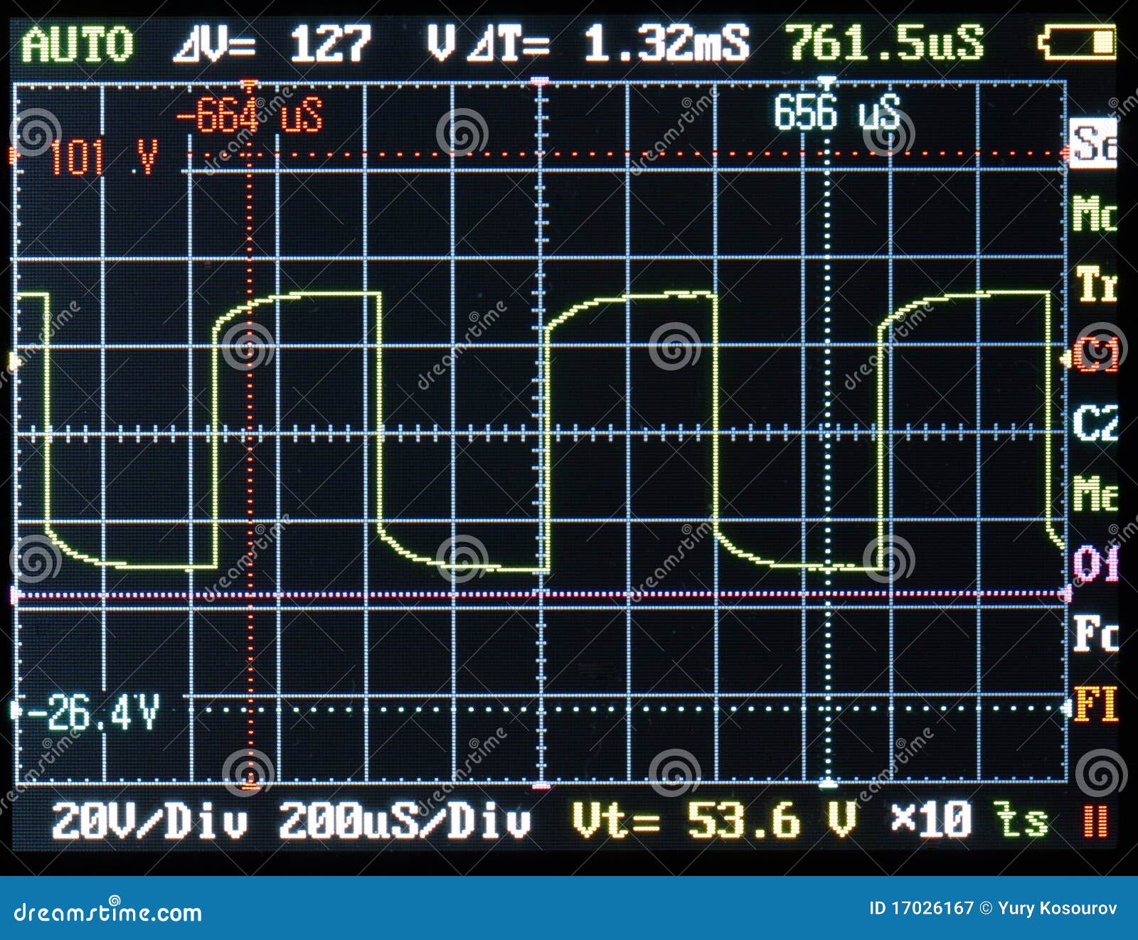 Oscillograph stock afbeelding. Image of wetenschap, controle - 17026167