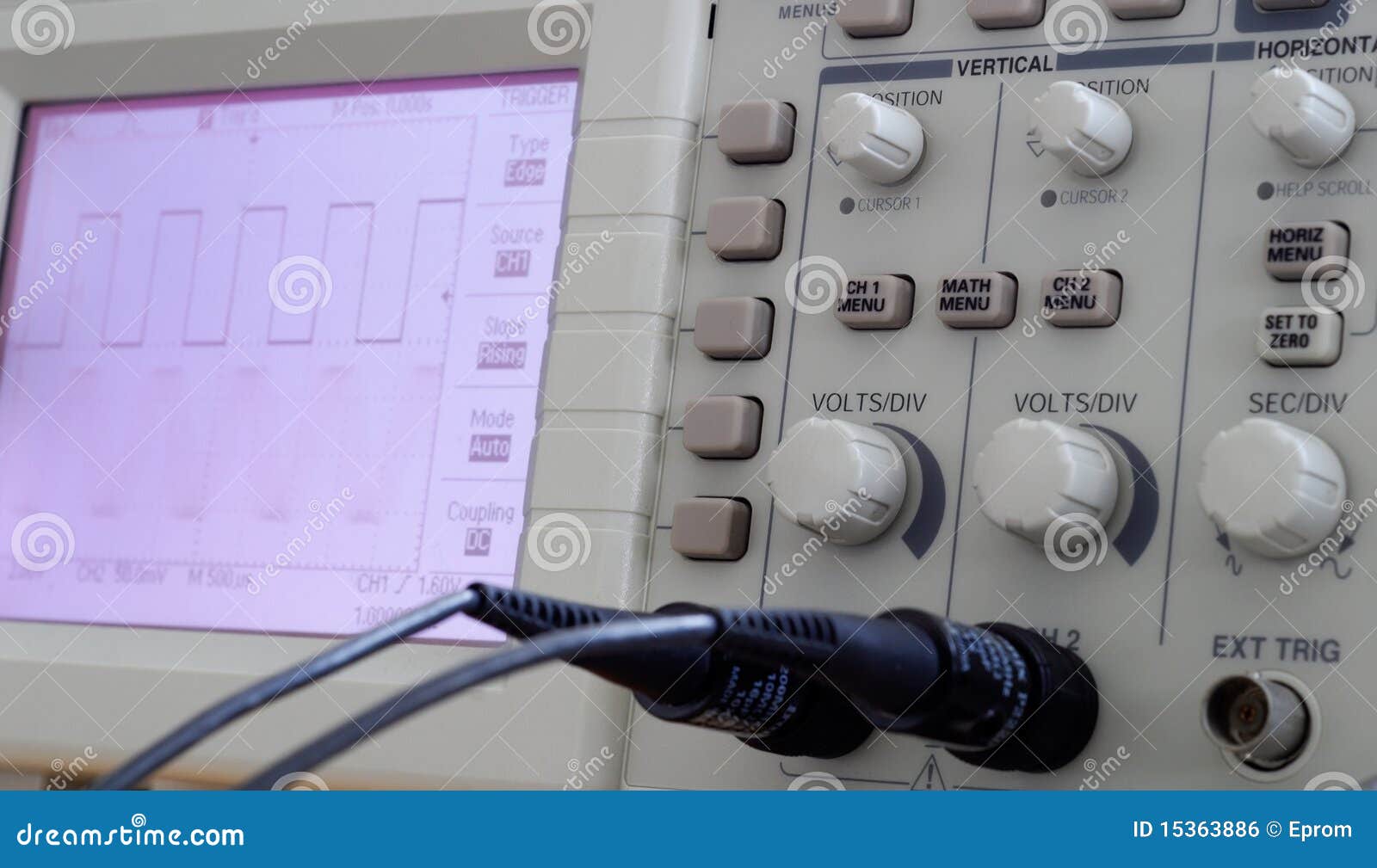 Oscilloscope stock photo. Image of frequency, instrument - 15363886